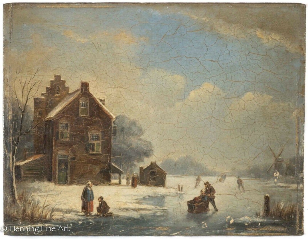 Original Leendert Springer Jr. Oil Painting on Board 1831-1894 Rare ...