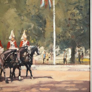 Fine Paul Rafferty Oil Painting English Queen's Horse Guards, Original ...