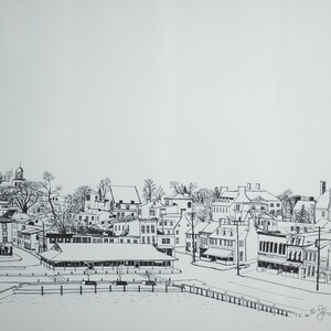 Beautiful Annapolis City Dock Lithograph Signed & Framed by Thomas ...