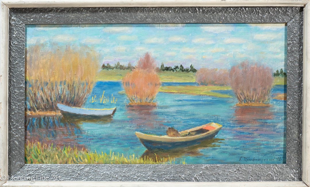 Beautiful Boris Preobrazhensky Oil Painting Russian Folk Art Colorful ...