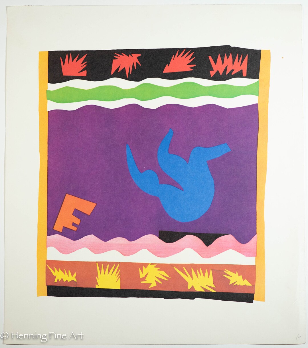 Beautiful Vintage Lithograph After Henri Matisse the Toboggan Paper ...