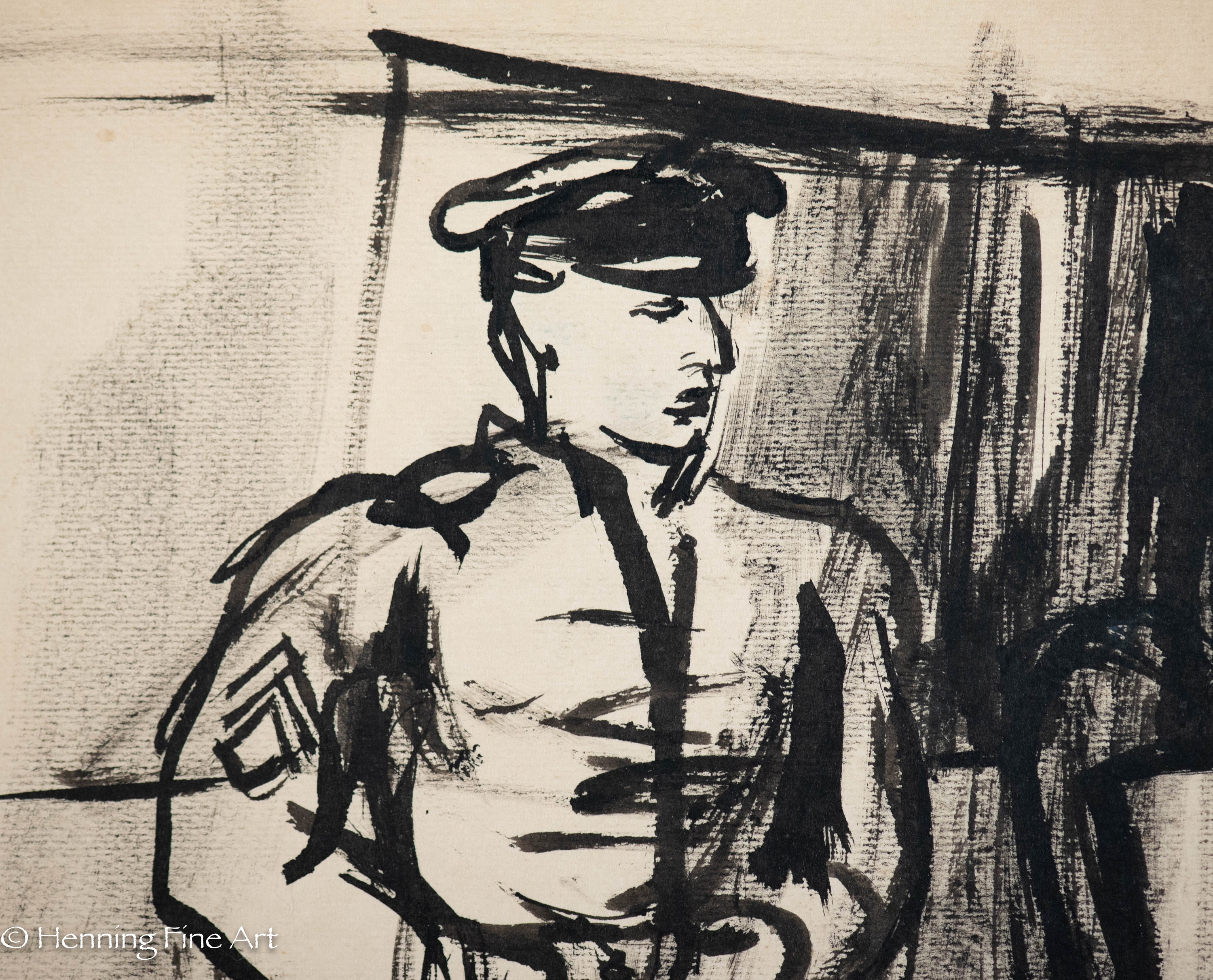 Beautiful Vintage Carl Shaffer Impressionist Painting Soldier Portrait ...