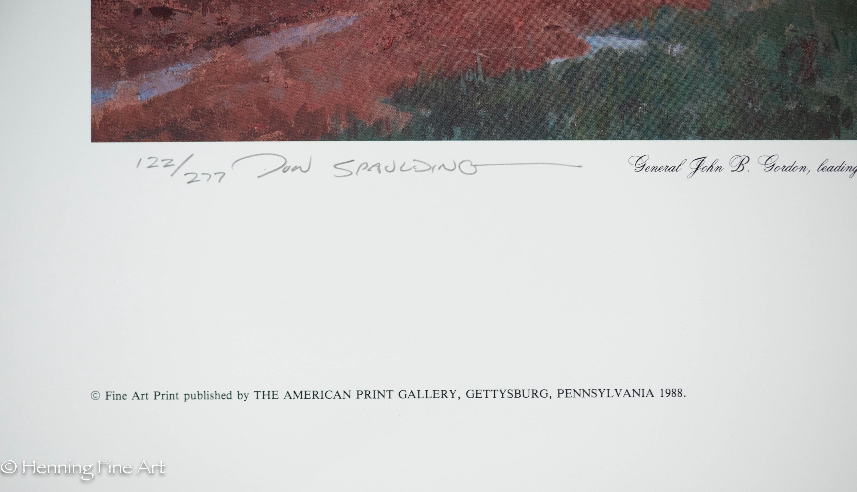 Beautiful Don Spaulding Civil War Lithograph Honor Answering Honor ...