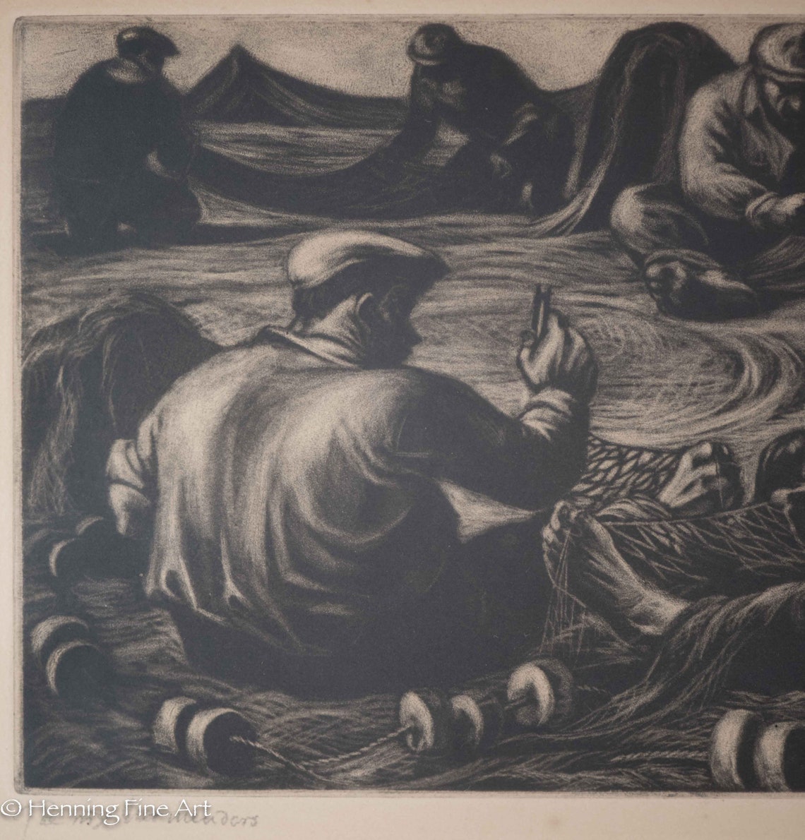 Robert Von Neumann Fine Etching The Six Net - Etsy België