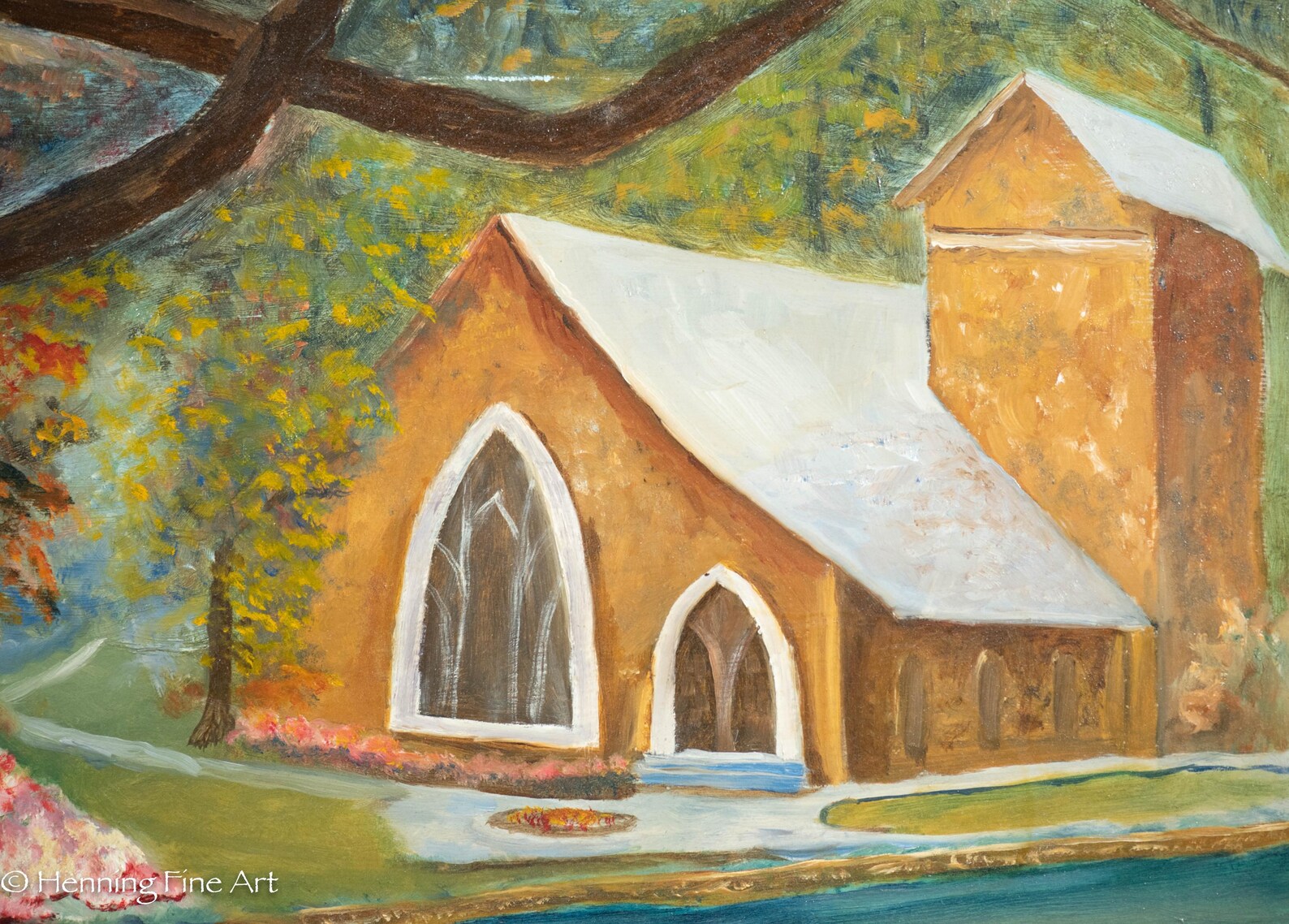 Beautiful Mid Century Oil Painting Ida Cason Callaway Memorial Chapel ...