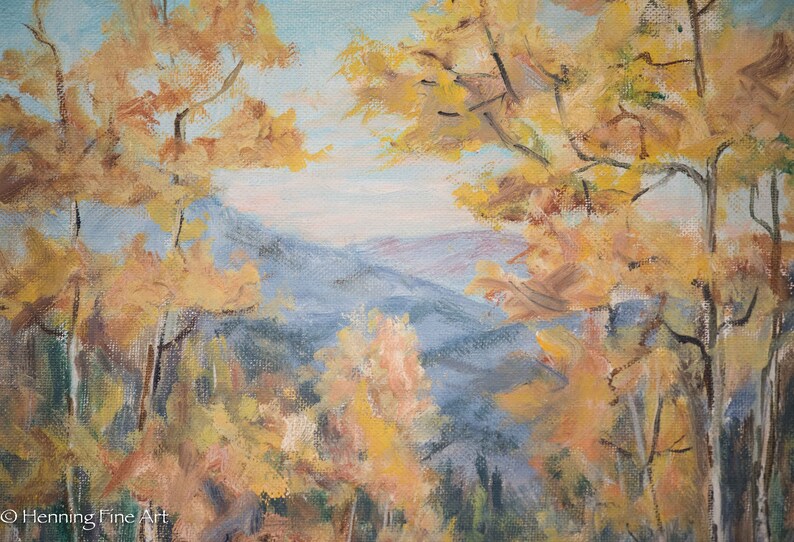 Beautiful Original Oil Painting Northeastern Mountain Fall | Etsy