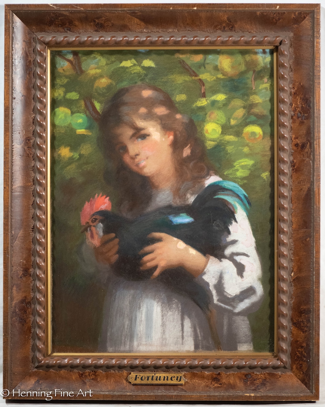 Stunning Louis Fortuney Antique French Female Portrait Exhibited Paris ...