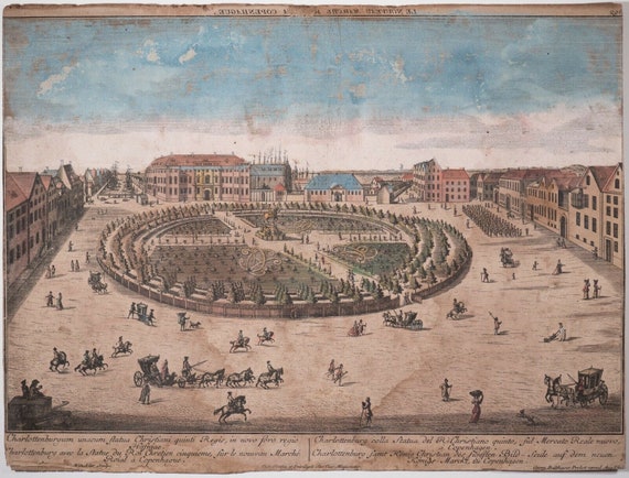 Antique Engraving charlottenburg Castle - Etsy