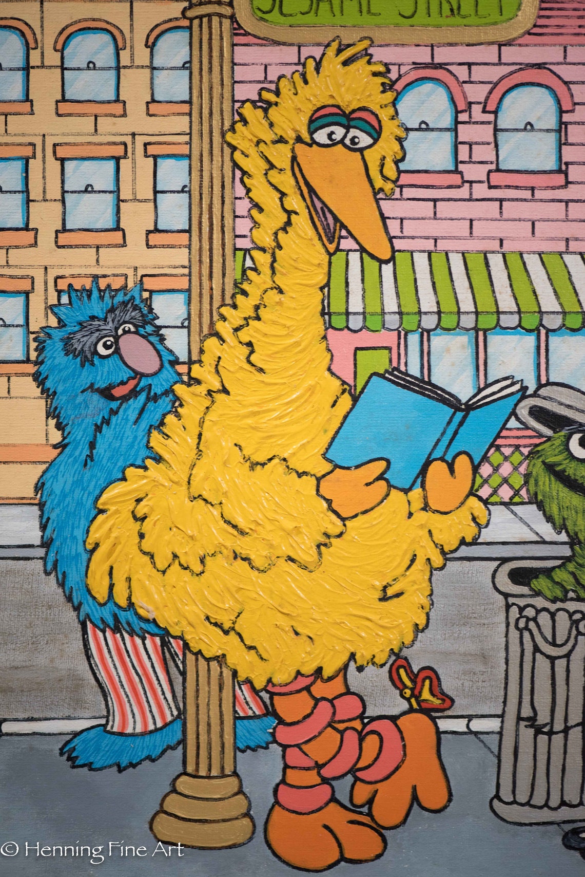 Beautiful Vintage Oil Painting of Sesame Street Signed - Etsy