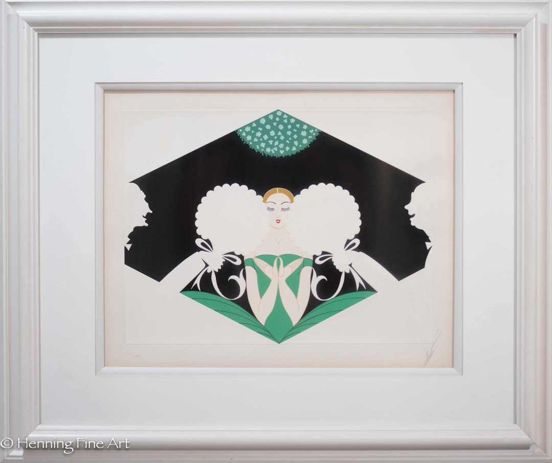 Rare Erte Signed Serigraph Embossed "the Suitors" Framed & Fine! - Etsy