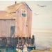 Beautiful Mildred E. Lusk Vintage Watercolor Painting of Coastal ...
