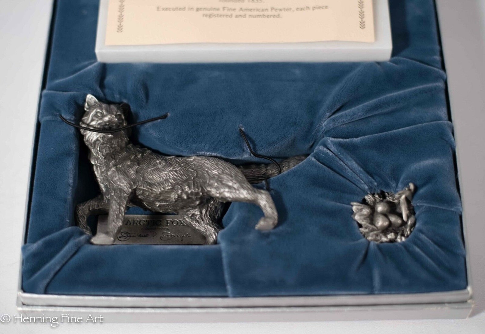 Gunther R. Granget Original Pewter Sculpture of Arctic Fox W/ | Etsy