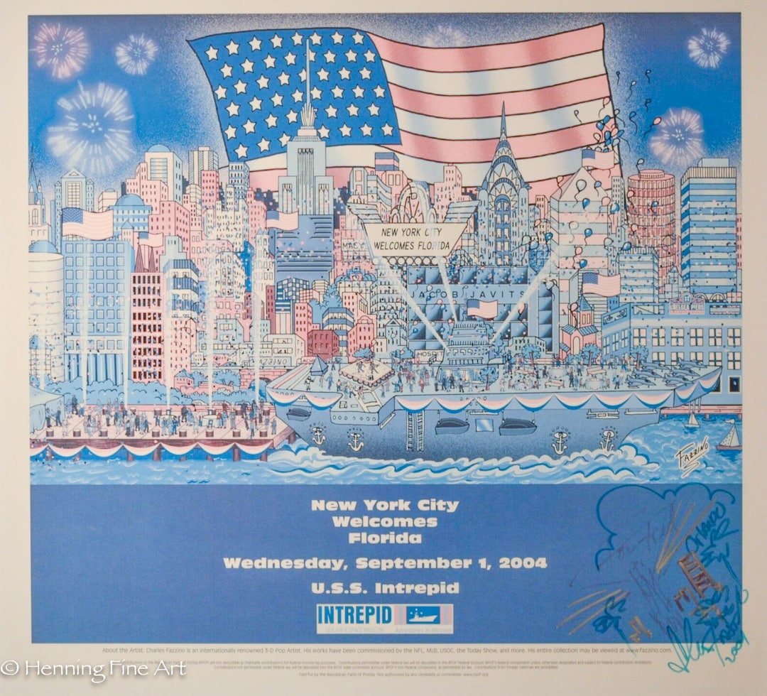 Charles Fazzino Signed Poster With Special Drawing of New York City ...