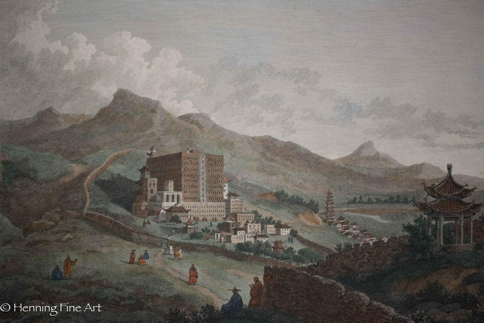 Antique Etching a View of Poo-ta-la or Great Temple Near - Etsy