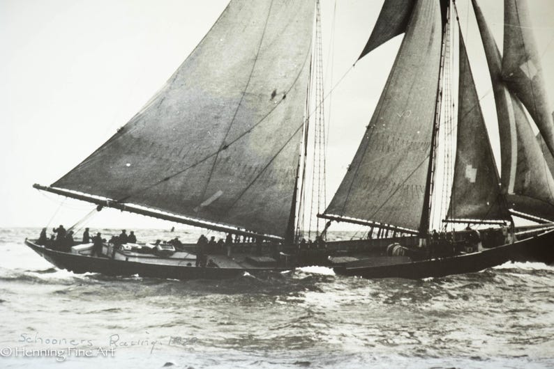 Beautiful Photograph "schooners Racing" by Wallace R. Macaskill, Lovely ...