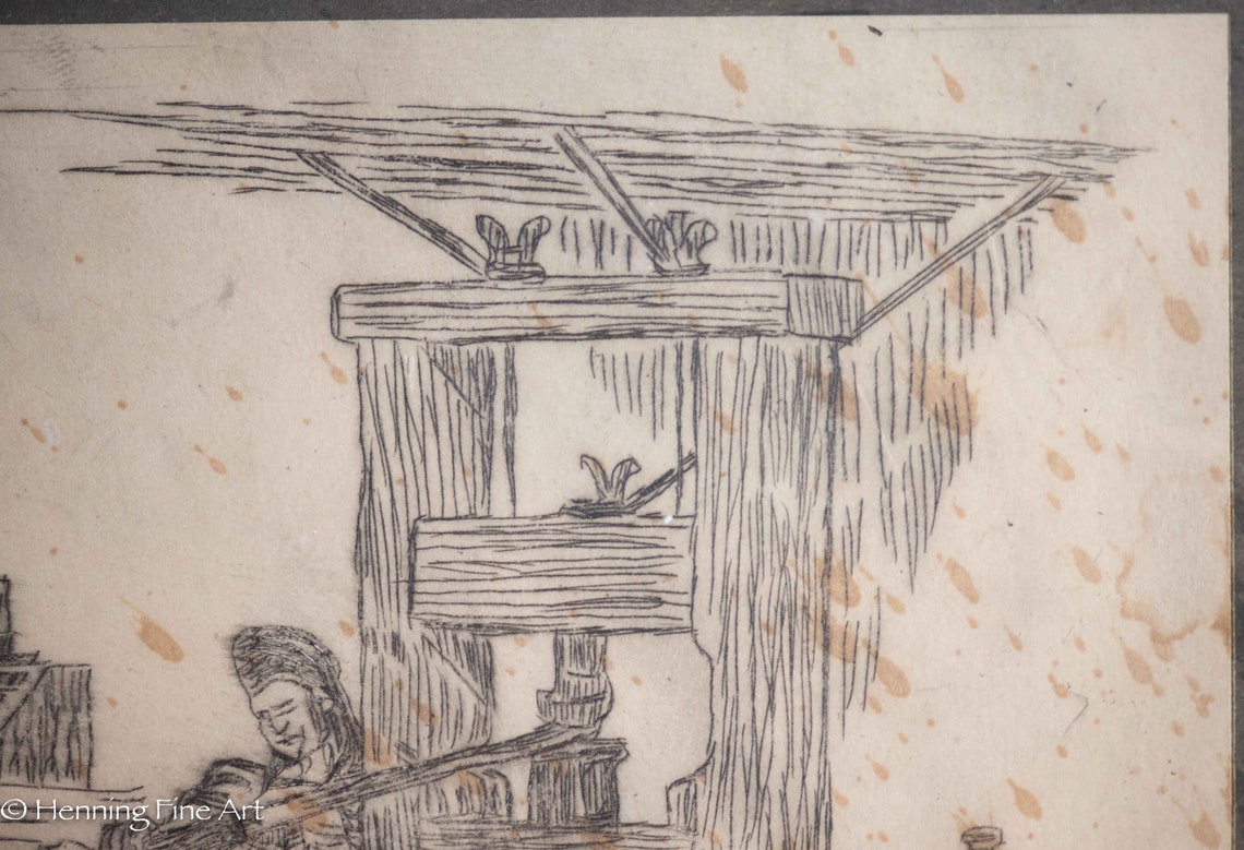 Printing Press Etching Two Men Making Sheet Music Antique Print - Etsy