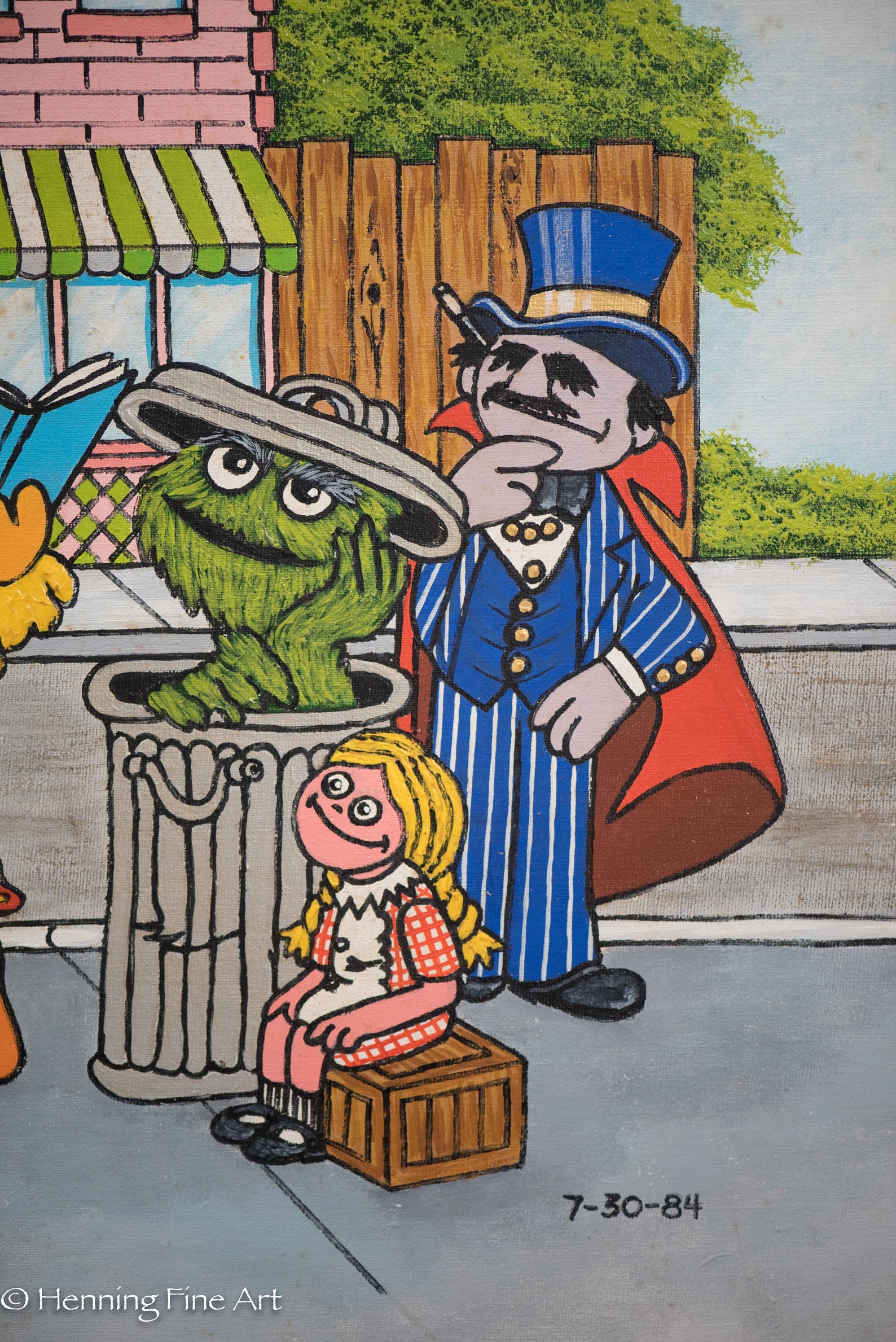 Beautiful Vintage Oil Painting of Sesame Street Signed - Etsy