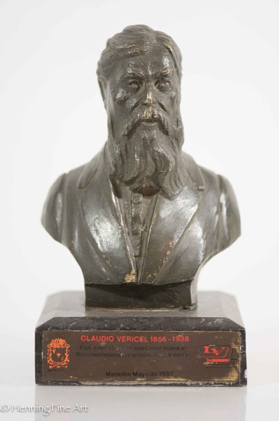 Rare Bronze Bust of Claudio Vericel Veterinarian Medicine - Etsy