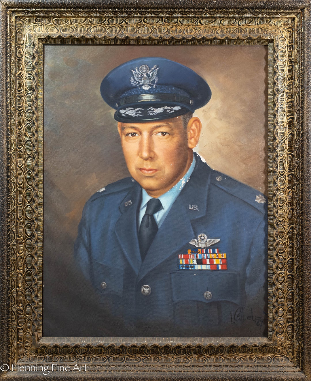 Stunning US Military Portrait Colonel John Pierson by Filipino Artist ...