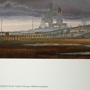 Beautiful NASA Lithograph Space Shuttle Lithograph by Attila Hejja ...