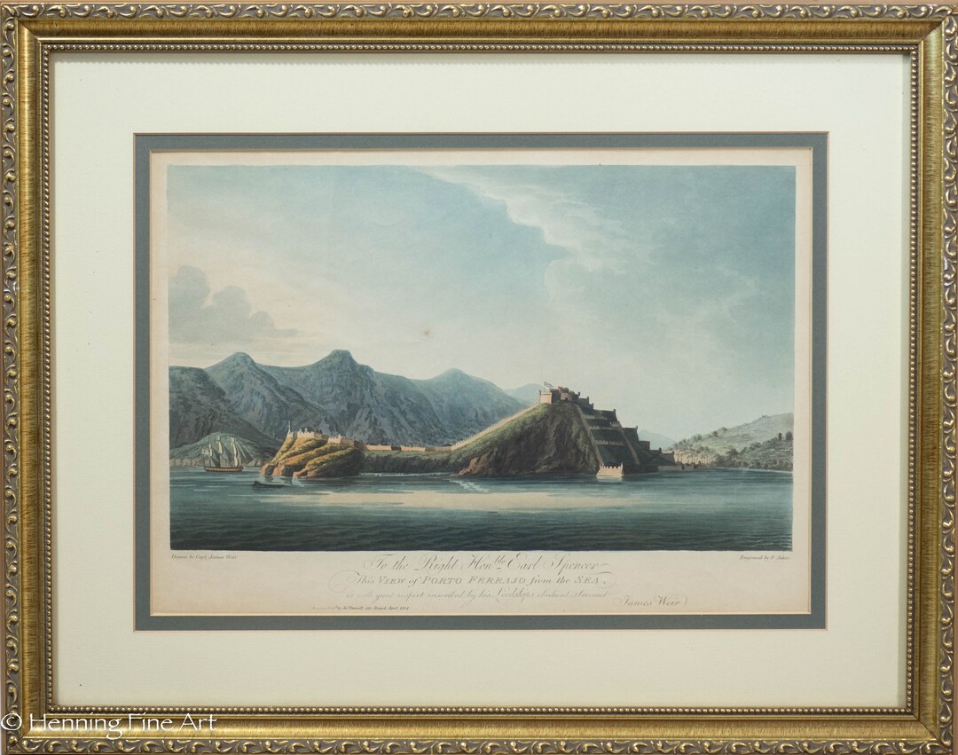 Rare Antique Francis Jukes Engraving for Earl Spencer Coastal Landscape ...