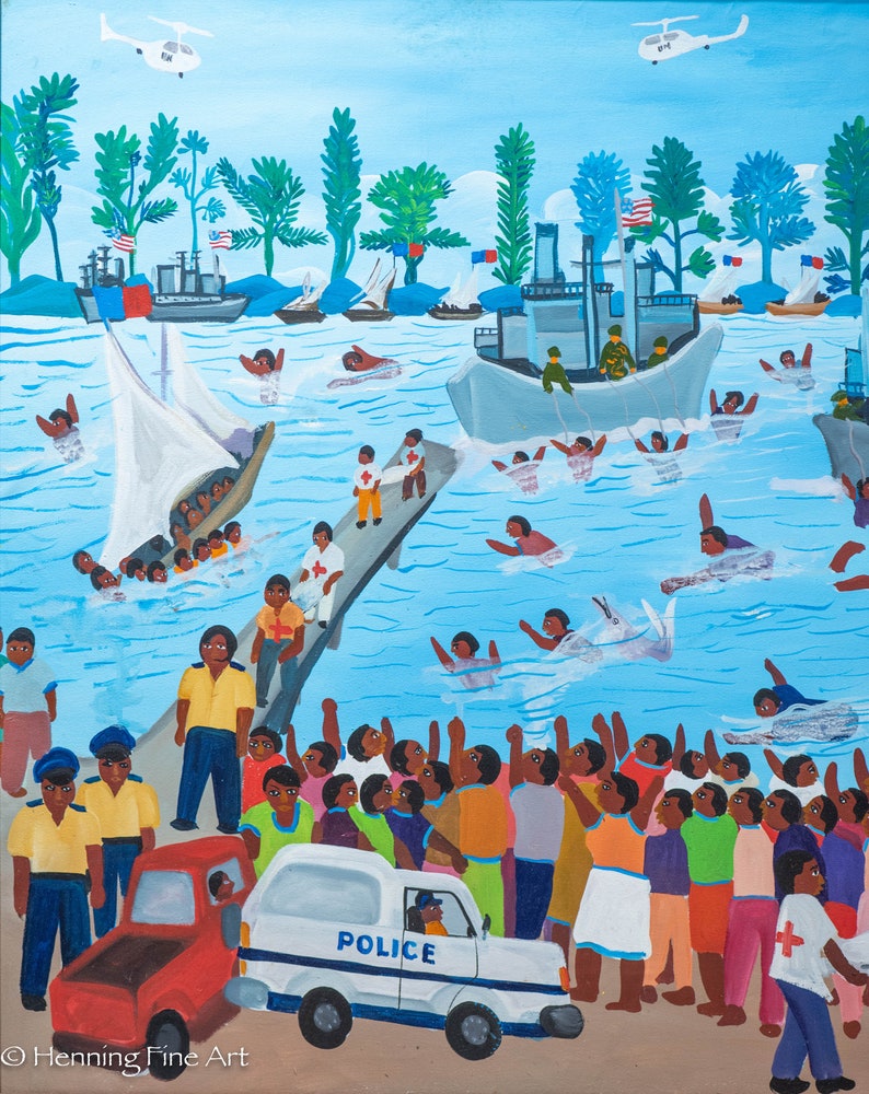 Beautiful Maxan Jean Louis Haitian Oil Painting Rescue - Etsy