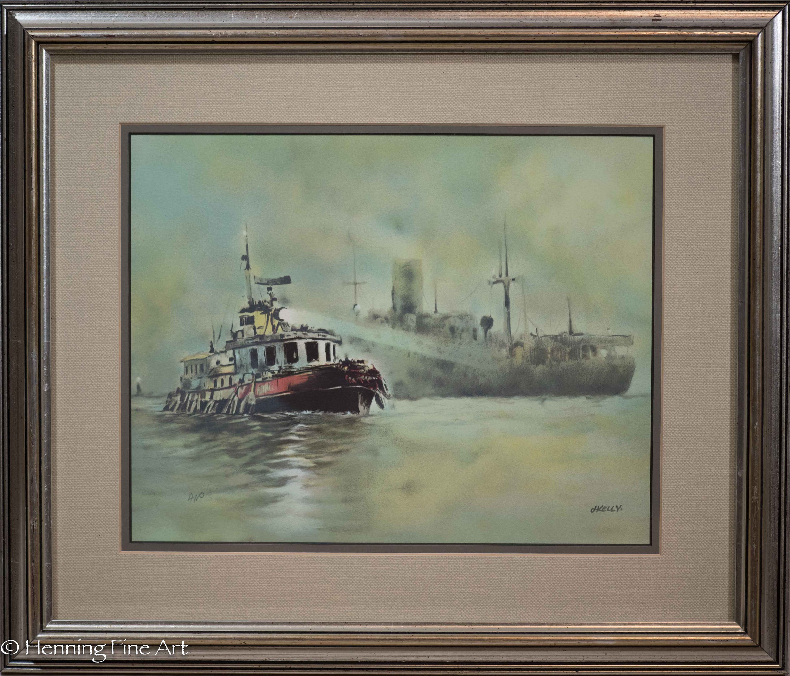 John Kelly Mixed Media Artist Proof harbour Bound | Etsy