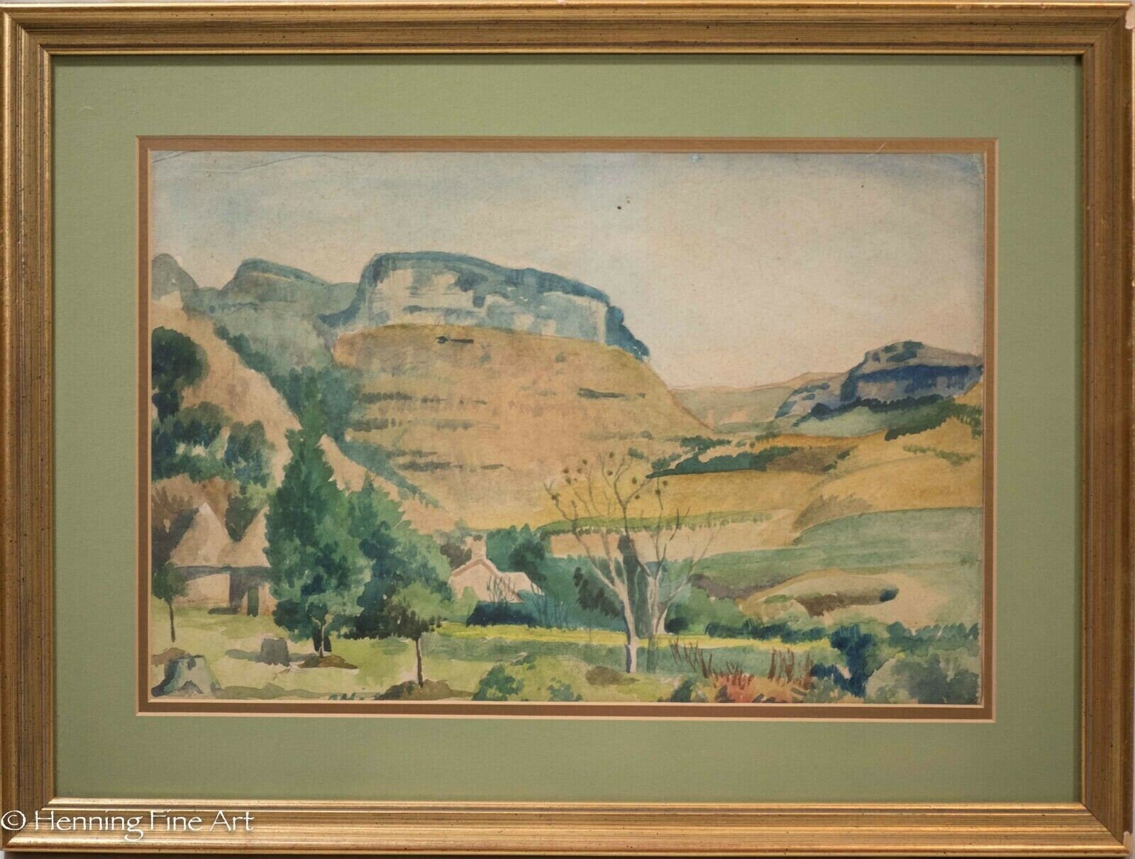 Salomon Van Abbe Original Watercolor Painting of Mountain | Etsy