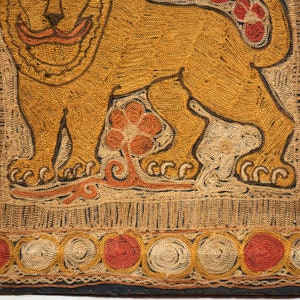 Beautiful Vintage Textile Lion Hand Made in Antique Early Style, Fine ...