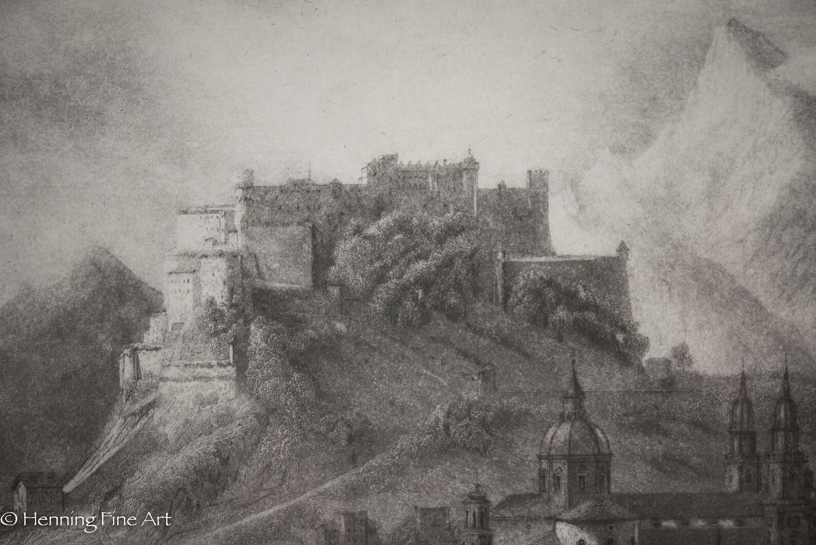 Rare Carl Frommel Antique Etching Ansicht Von Salzburg 19th | Etsy