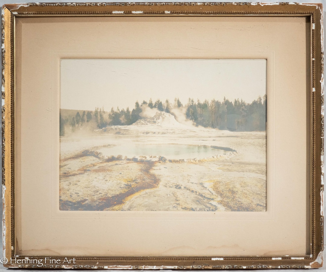Antique Frank Jay Haynes Photograph of Yellowstone Castle Well and ...