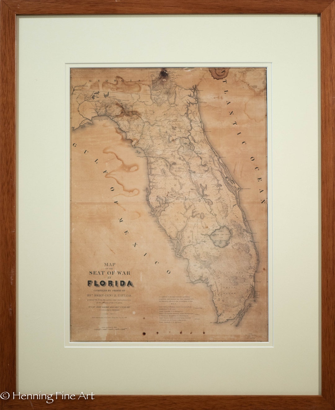 Beautiful Reproduction of the Map of the Seat of War in Florida 1839 - Etsy