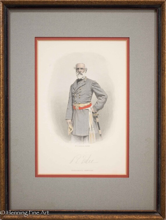 Antique General Robert E. Lee Engraved Portrait Blelock & Co - Etsy