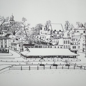 Beautiful Annapolis City Dock Lithograph Signed & Framed by Thomas ...