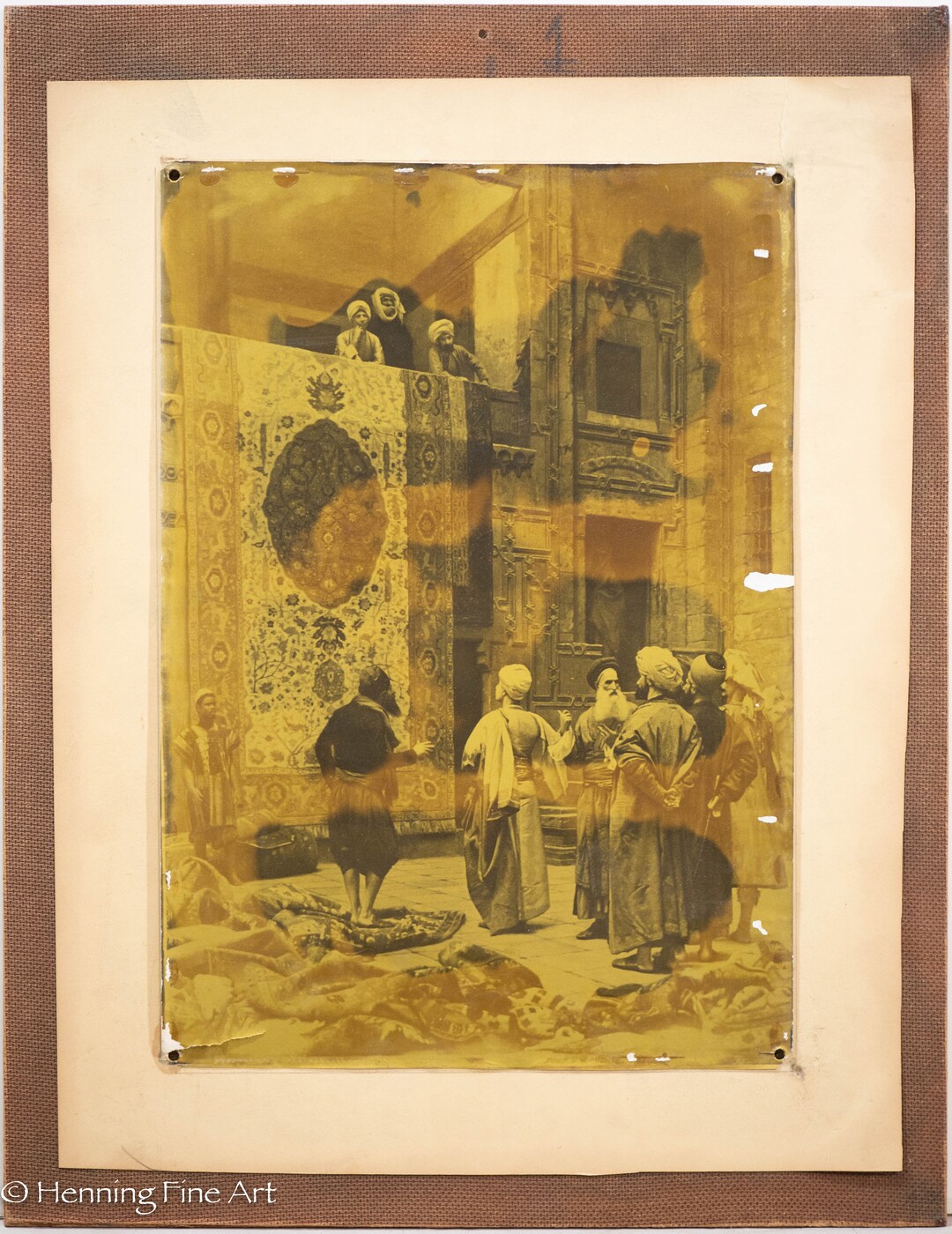 Beautiful Antique Albumen Print of Jean Leon Gerome the Carpet Merchant ...