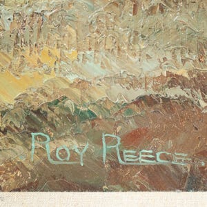 Beautiful Vintage Roy Reece Oil Painting Snowy Farm Landscape FINE ...