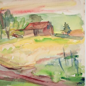 Beautiful Vintage Carl Shaffer Impressionist Painting Country Landscape ...