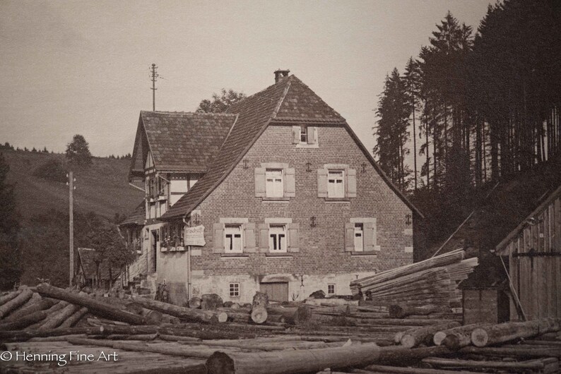 Antique Photograph of German Lumber Mill Mainhardt Germany | Etsy