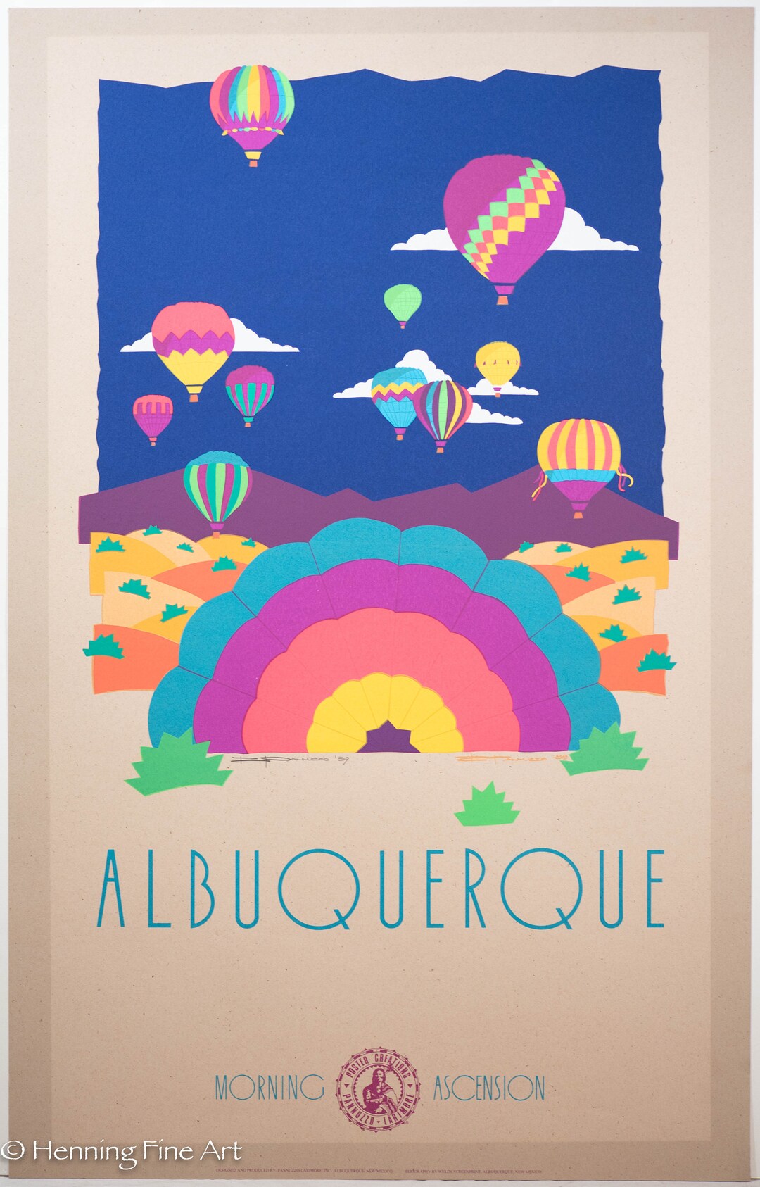 Beautiful Albuquerque Balloon Festival Screen Print 1989 Signed & Rare ...