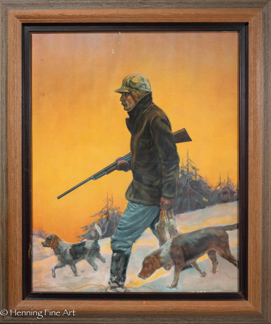 Rare Antique Remington Advertising Lithograph Original, SCARCE! Hunter ...