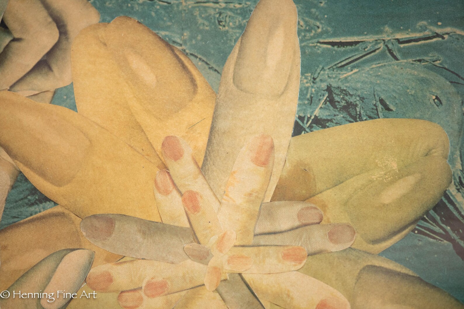 Beautiful George Ball Surrealist Collage Art Finger Bouquet Rare & Fine ...