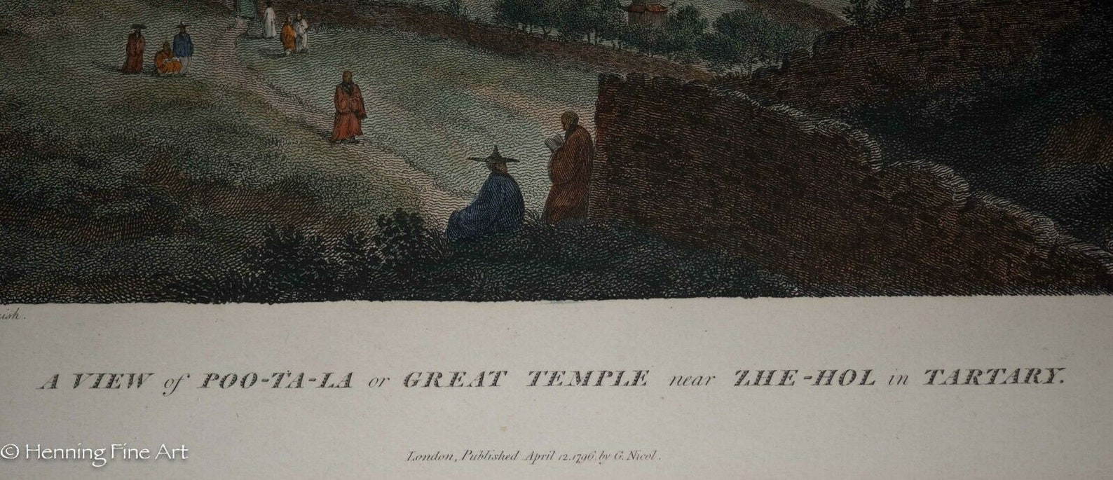 Antique Etching a View of Poo-ta-la or Great Temple Near | Etsy