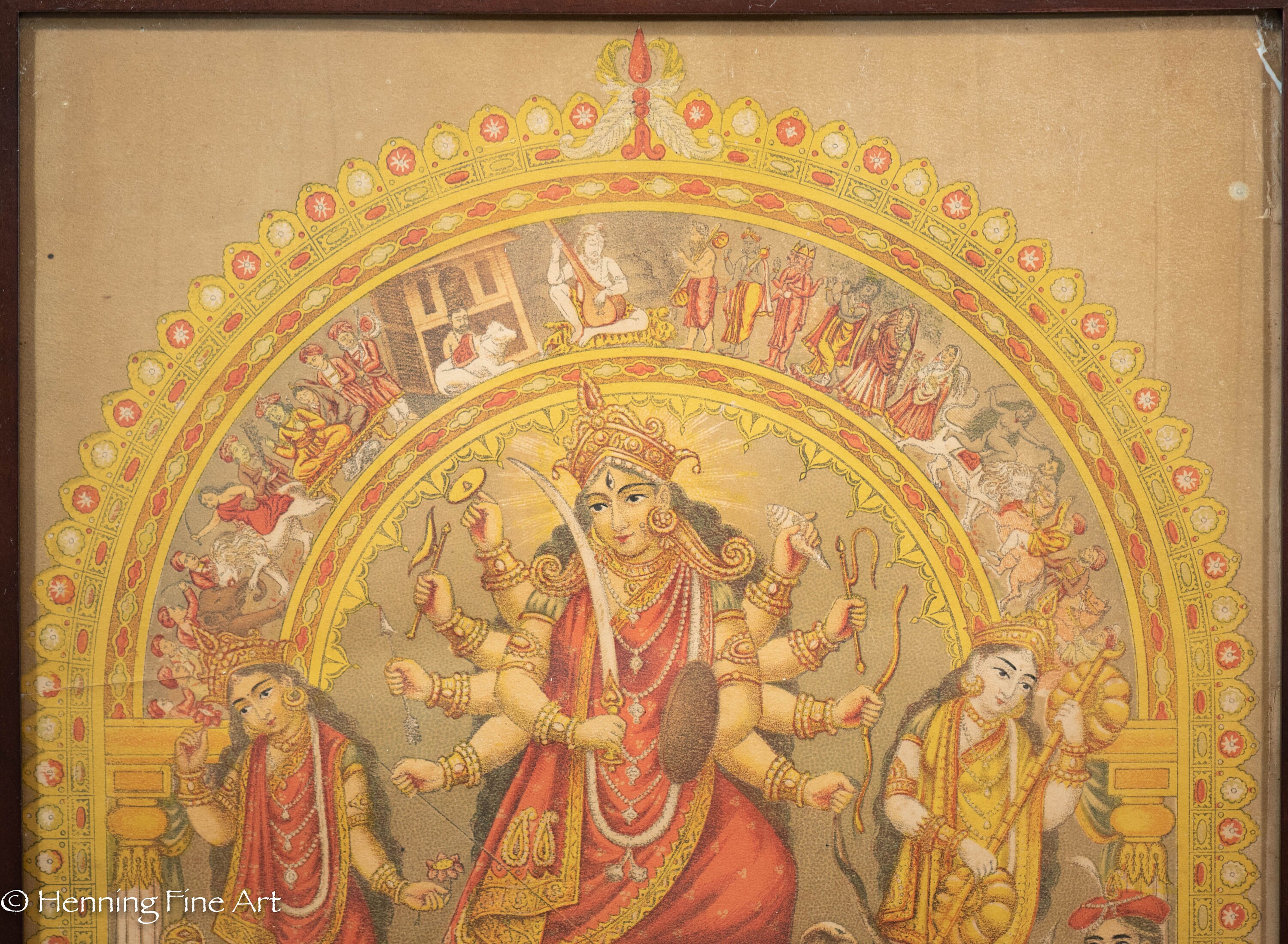 Rare Antique Hindu Lithograph Shri Shri Durga Calcutta Art - Etsy