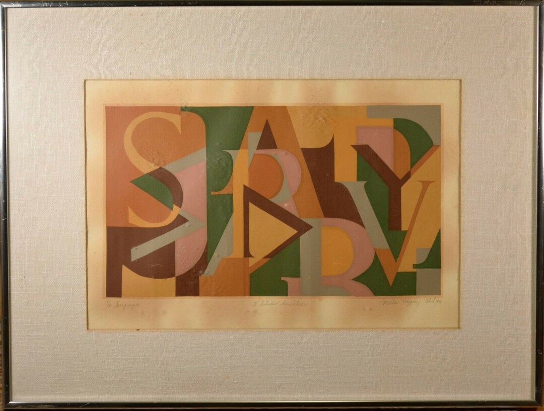 Modern Art Serigraph Letter Collage, Signed "marta" Collection of ...