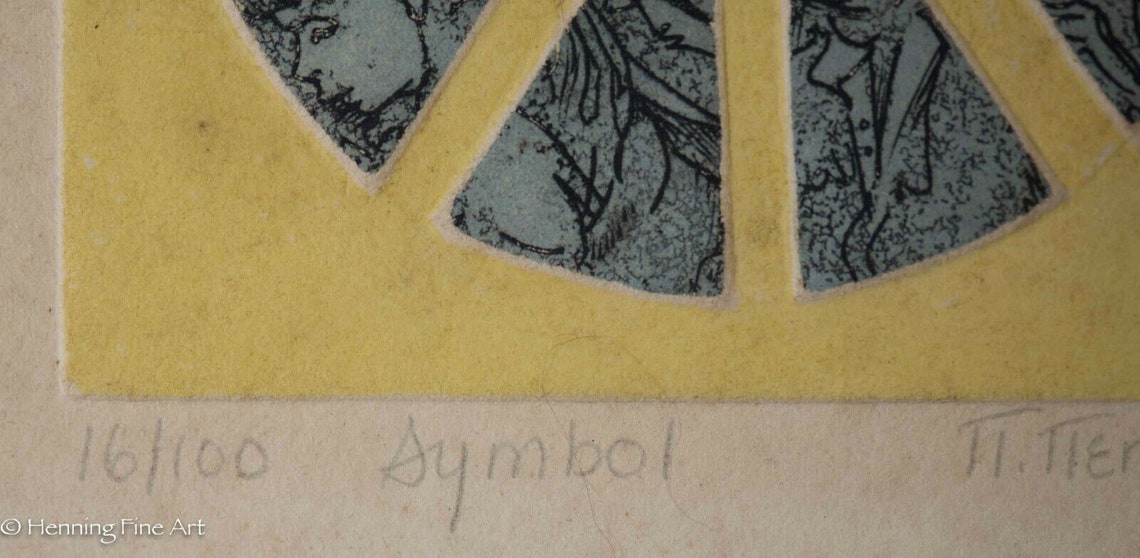 Nancy Nemec Limited Edition Signed Print Embossed Etching Mid - Etsy