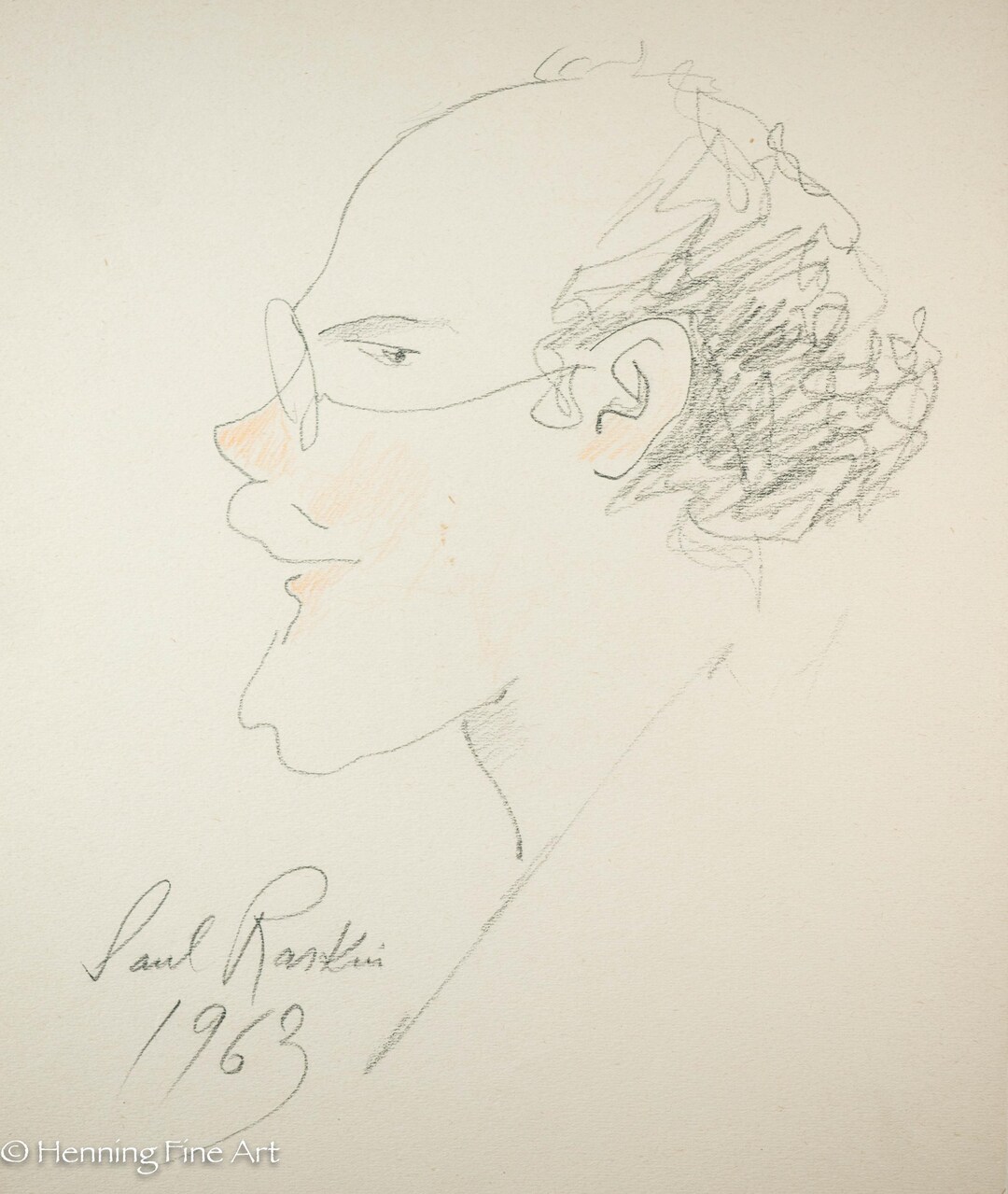 Original Saul Raskin Caricature Drawing of Male Portrait - Etsy