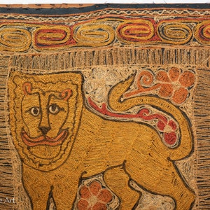Beautiful Vintage Textile Lion Hand Made in Antique Early Style, Fine ...