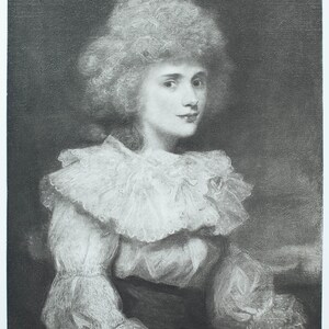 Antique Joshua Reynolds Photogravure Portrait of Elizabeth Foster of ...