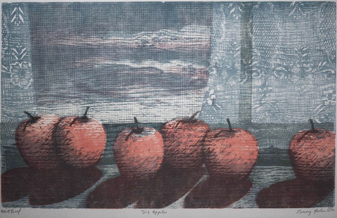 Penny Feder Original Artist Proof Lithograph "six Apples" SIGNED & FINE ...
