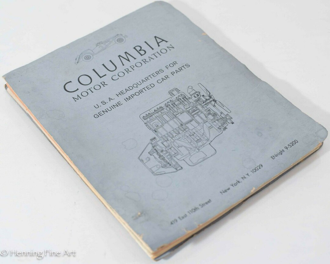 Columbia Motor Corporation Car Parts Catalogue Rare Original - Etsy